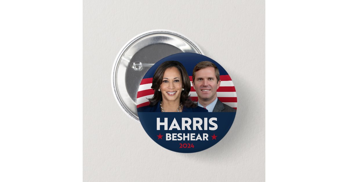 HARRIS BESHEAR 2024 BUTTON | Zazzle