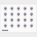 HARRIS FAMILY CREST - HARRIS COAT OF ARMS CLASSIC ROUND STICKER | Zazzle