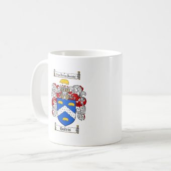 HARRIS FAMILY CREST - HARRIS COAT OF ARMS COFFEE MUG | Zazzle
