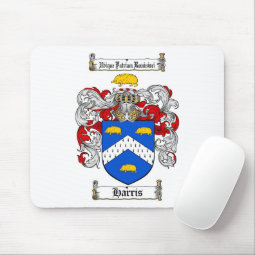 HARRIS FAMILY CREST - HARRIS COAT OF ARMS MOUSE PAD | Zazzle