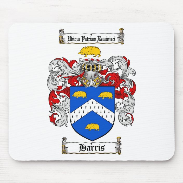 HARRIS FAMILY CREST - HARRIS COAT OF ARMS MOUSE PAD | Zazzle.com
