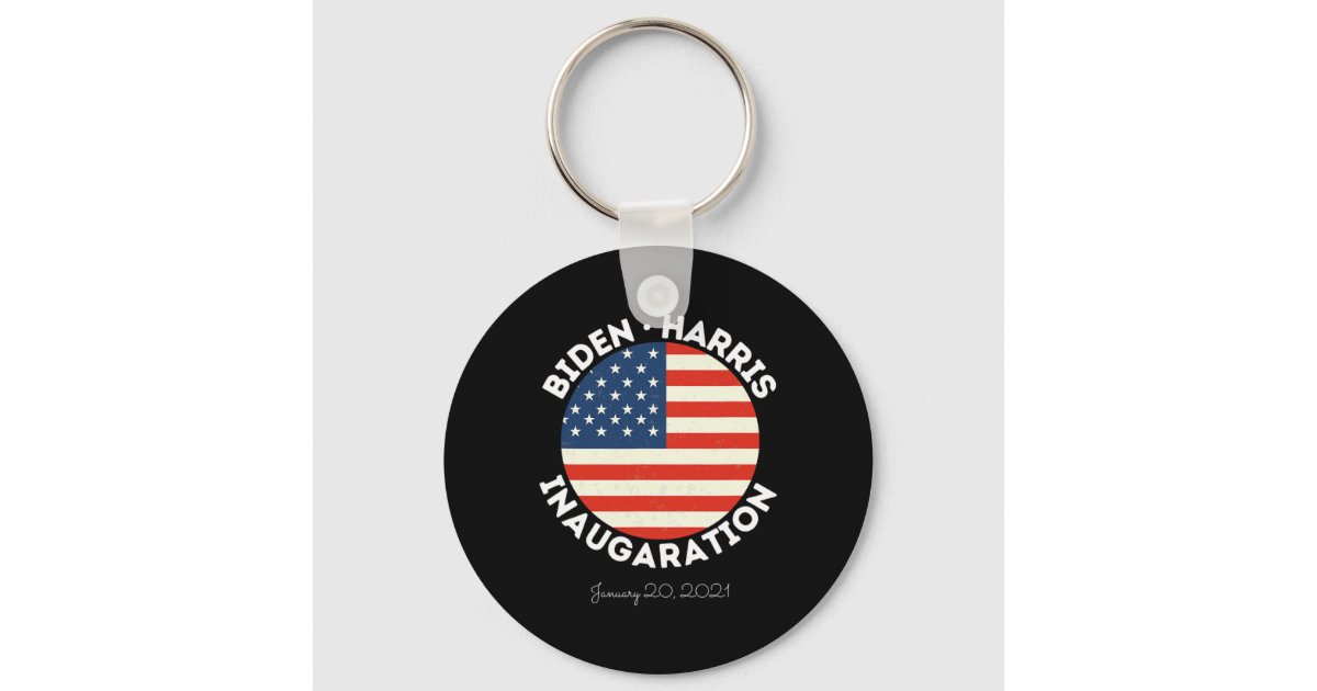 Harris Inauguration January 20th 2021 Retro Democr Keychain | Zazzle