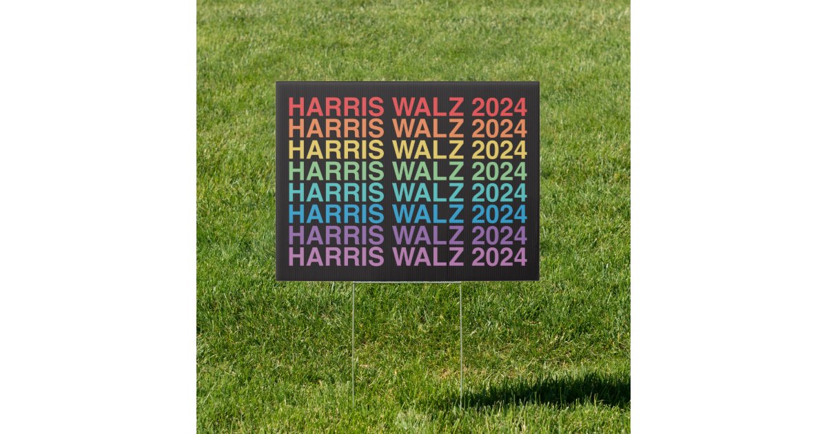 Harris Rainbow Sign | Zazzle
