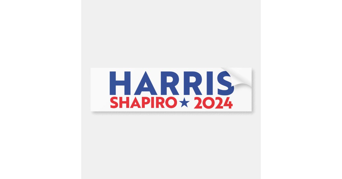 HARRIS SHAPIRO 2024 BUMPER STICKER | Zazzle