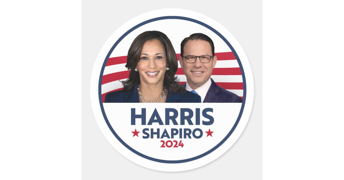 HARRIS SHAPIRO 2024 CLASSIC ROUND STICKER | Zazzle