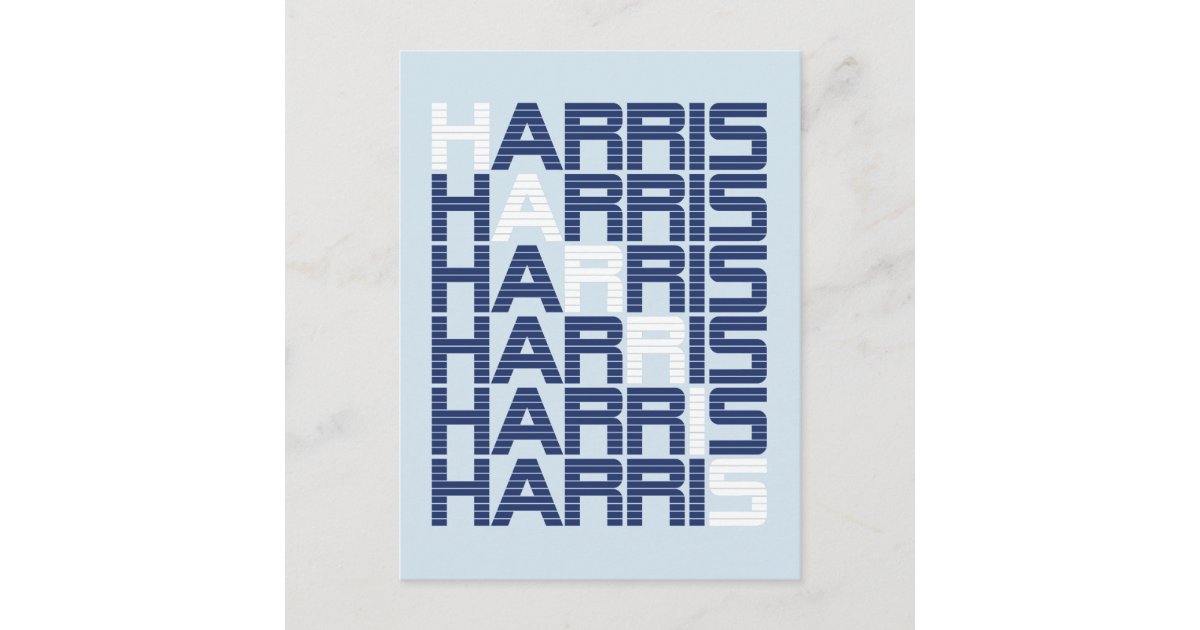 harris text stacks postcard | Zazzle