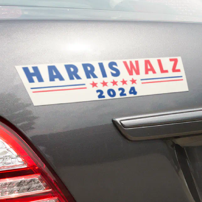 Harris Walz 2024 Campaign Ivory Bumper Sticker | Zazzle