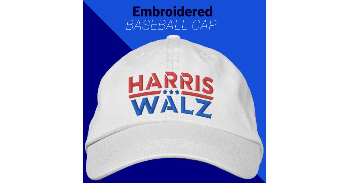 Harris Walz 2024 Campaign Kamala Harris & Tim Walz Embroidered Baseball ...