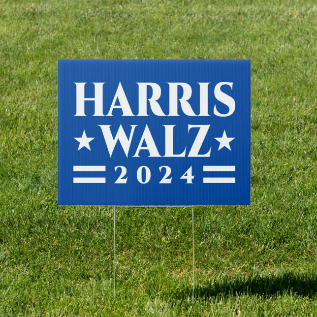 Harris Walz 2024 election campaign yard Sign | Zazzle