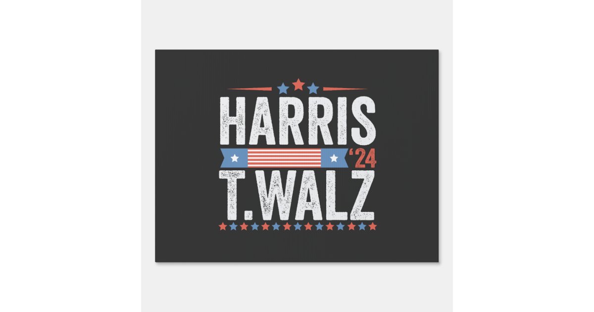 Harris Walz 2024 Election Kamala Tim Waltz Sign | Zazzle
