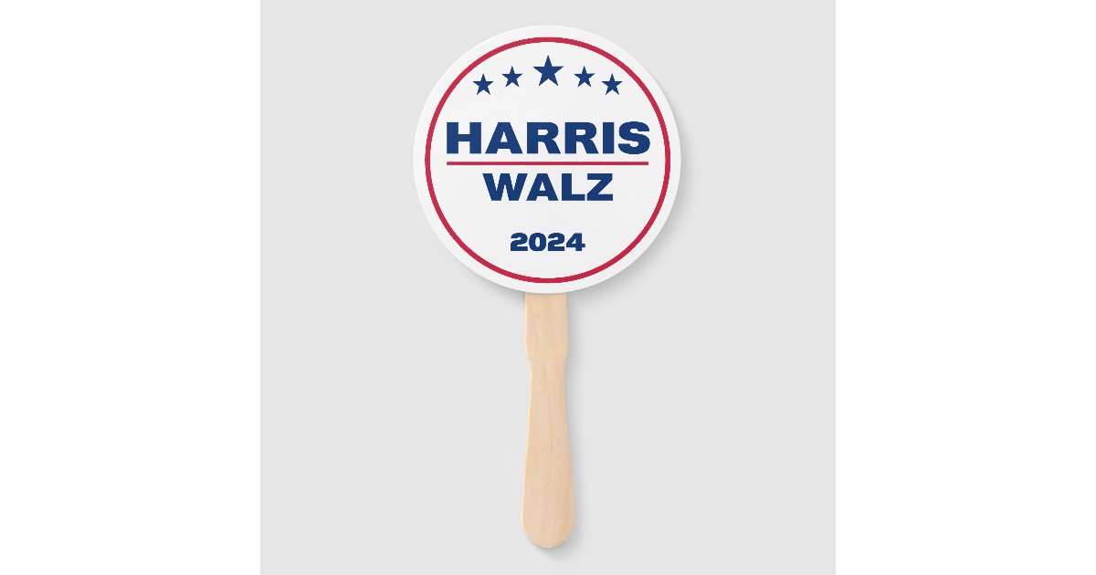 Harris Walz 2024 Kamala Harris Tim Walz Election Hand Fan | Zazzle