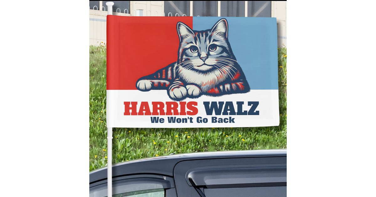 Harris Walz Campaign Car Flag | Zazzle