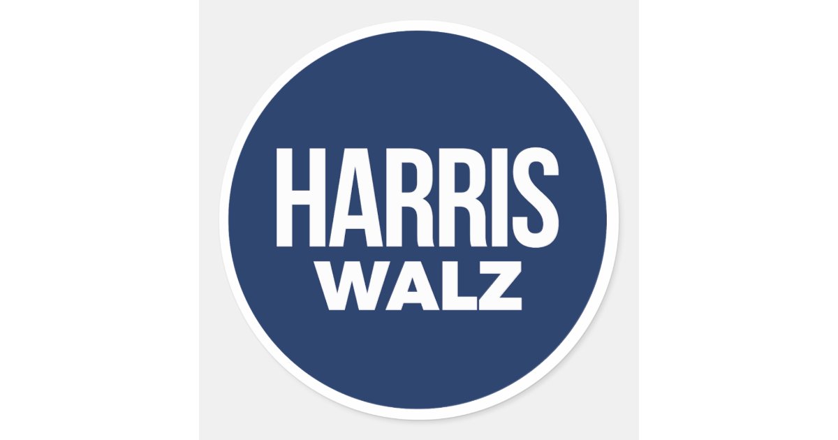 Harris Walz Classic Round Sticker | Zazzle