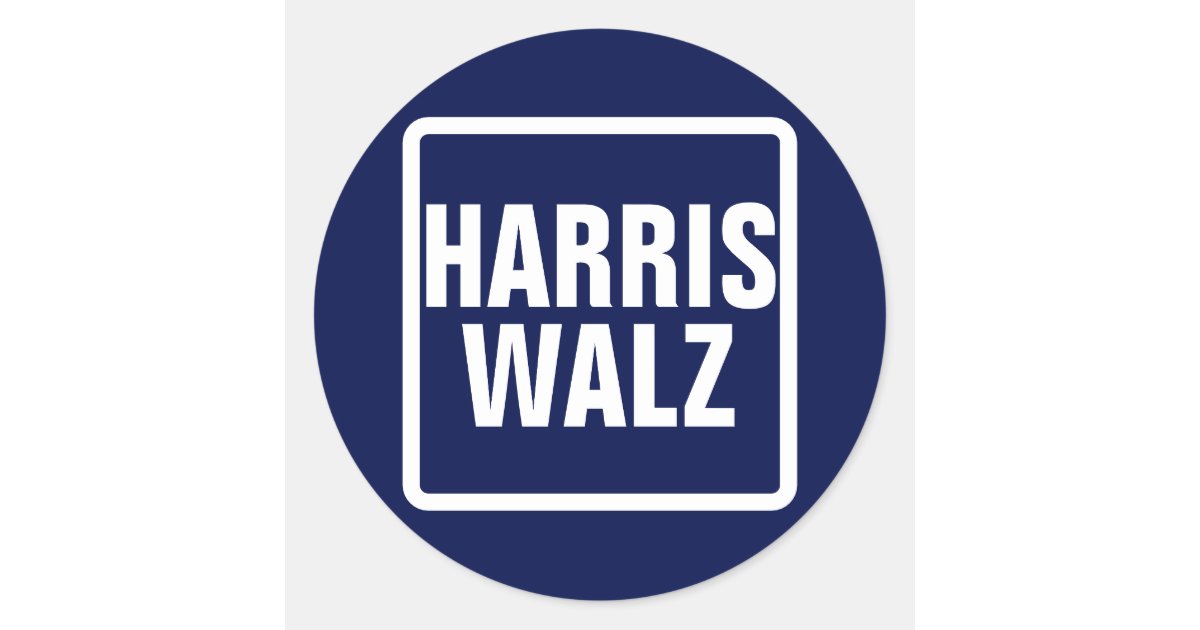 Harris-Walz Classic Round Sticker | Zazzle