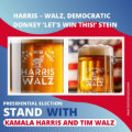 Harris - Walz, Democratic Donkey 'Let’s Win This!' Stein | Zazzle