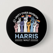 Harris Walz Waltz 2024 Unity Over Division Button | Zazzle