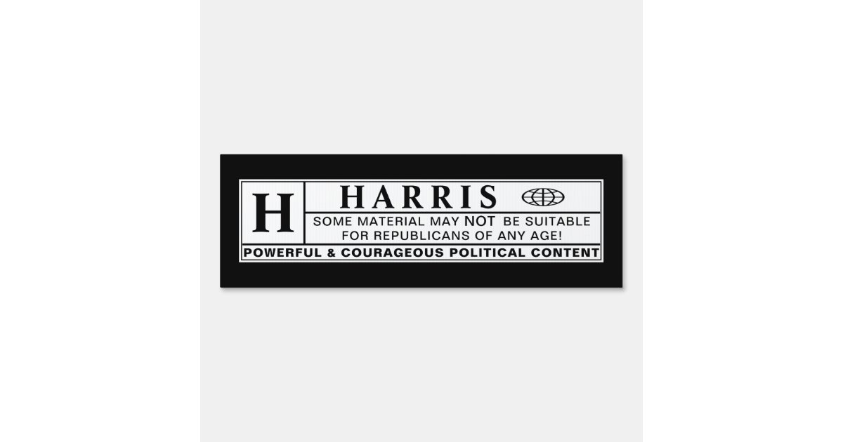harris warning label sign | Zazzle