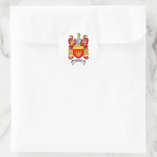 HARRISON FAMILY CREST - HARRISON COAT OF ARMS CLASSIC ROUND STICKER ...