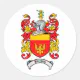 HARRISON FAMILY CREST - HARRISON COAT OF ARMS CLASSIC ROUND STICKER ...