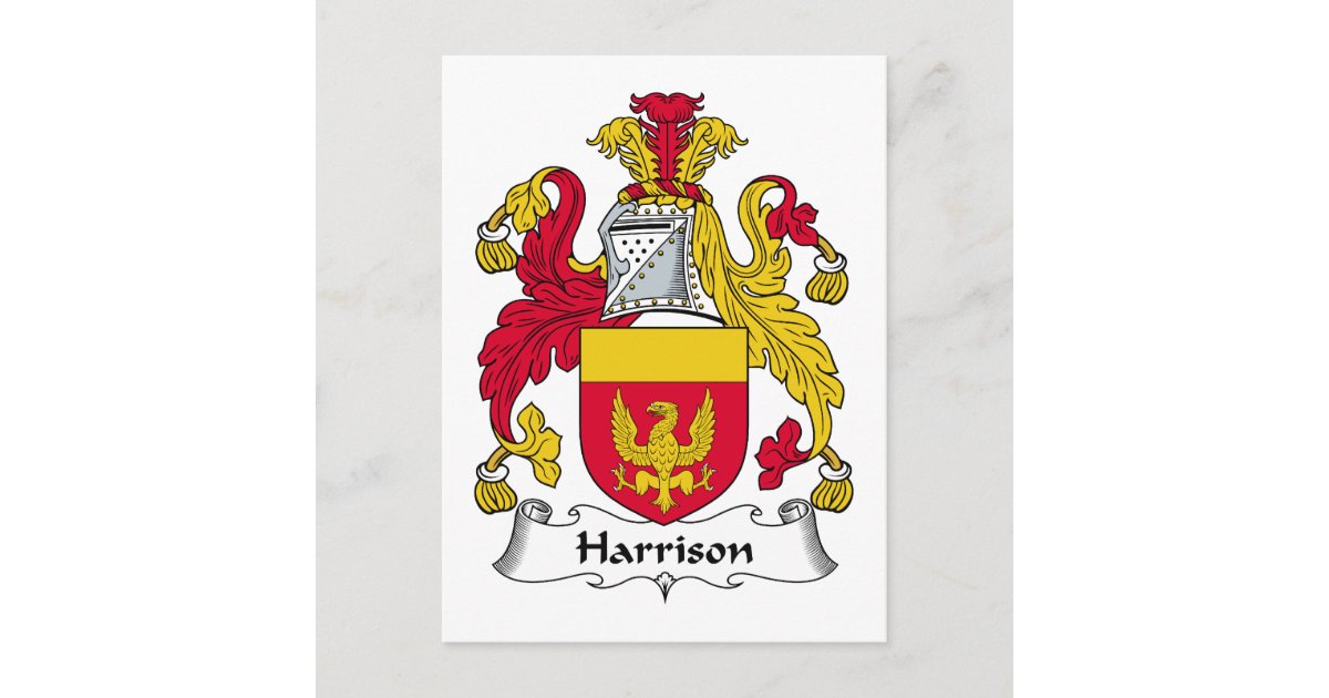Harrison Family Crest Postcard | Zazzle