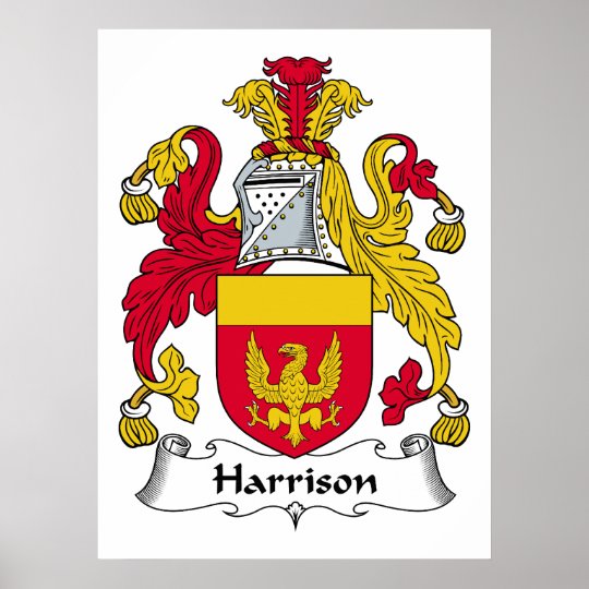 Harrison Family Crest Poster | Zazzle.com