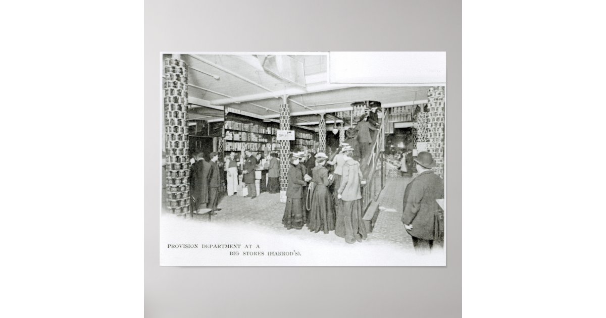Harrods Provision Department, c.1901 Poster | Zazzle
