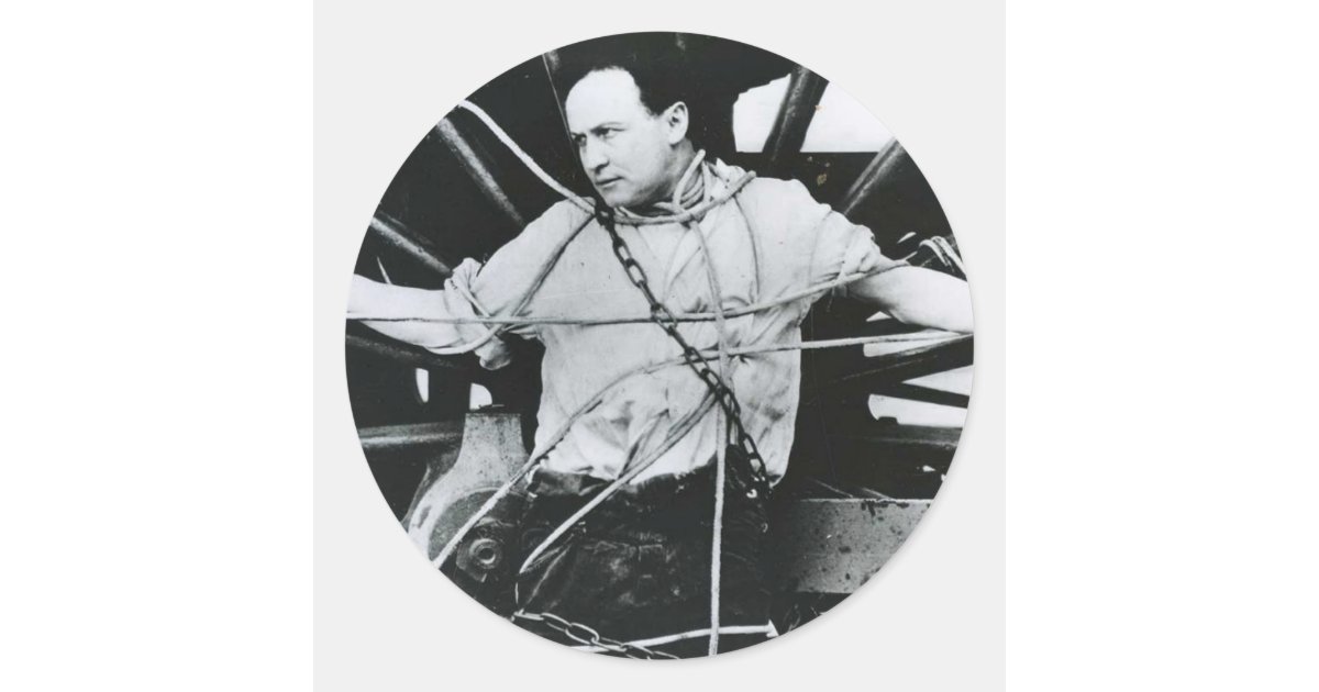 Harry Houdini Classic Round Sticker | Zazzle