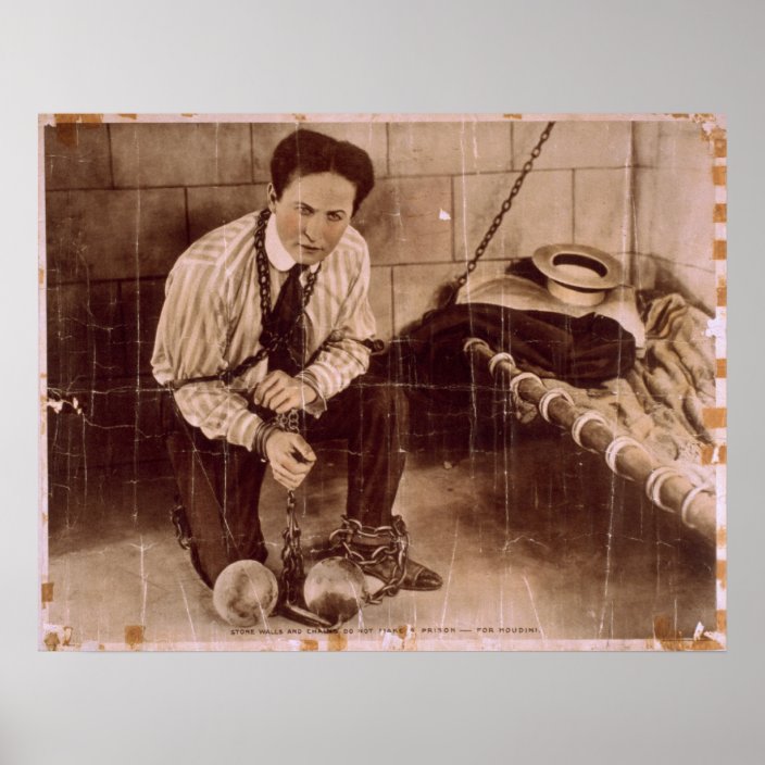 Harry HOUDINI Escape Artist VAUDEVILLE Poster | Zazzle.com