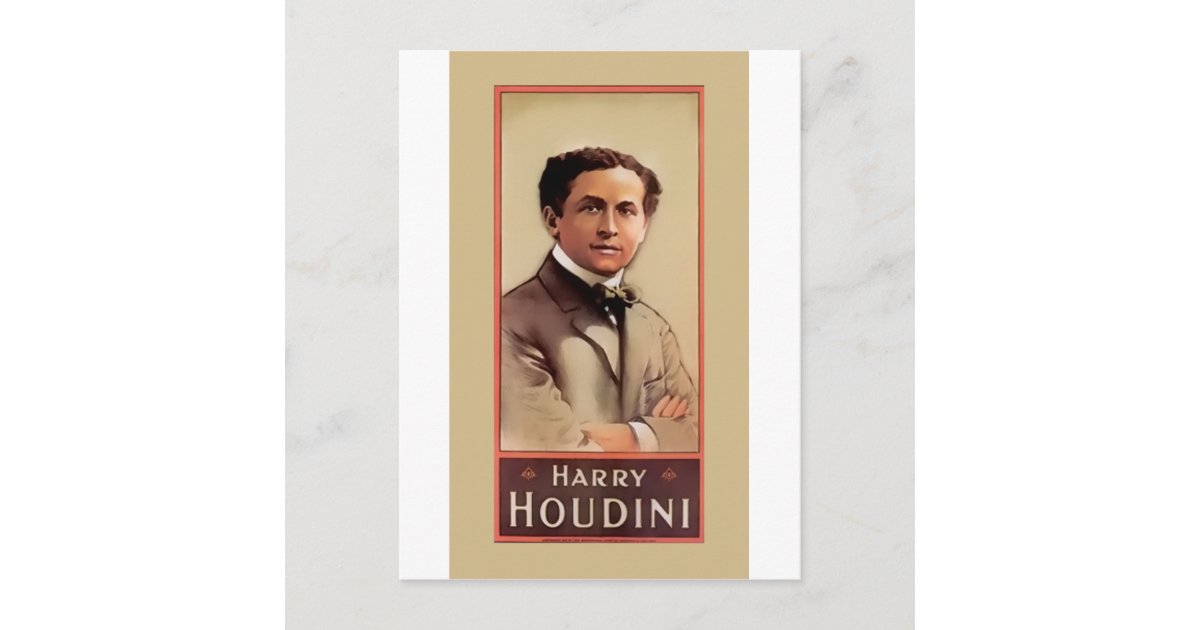 Harry Houdini Illusionist ~ Magician ~ Escapologis Postcard | Zazzle