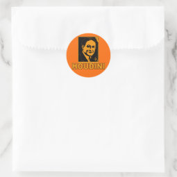 Harry Houdini Poster T shirts, Mugs, Gifts Classic Round Sticker | Zazzle