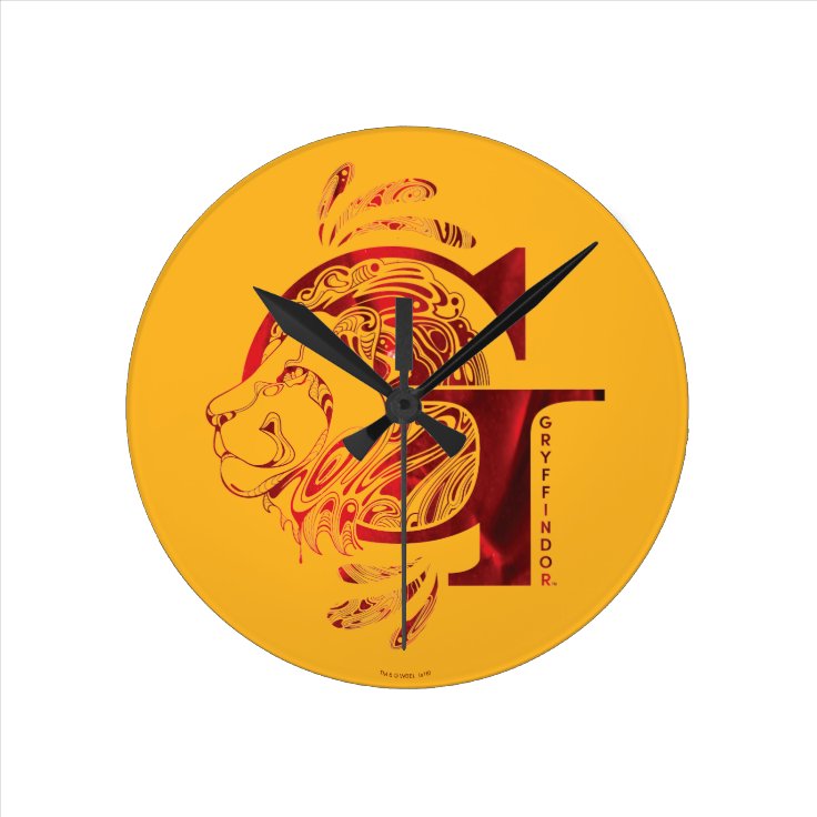 Harry Potter | Aguamenti GRYFFINDOR™ Graphic Round Clock | Zazzle