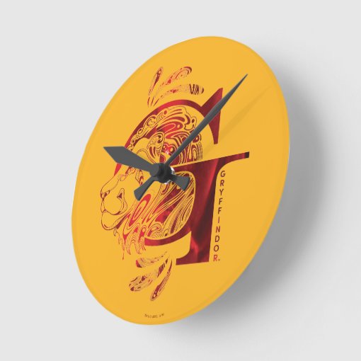 Harry Potter | Aguamenti GRYFFINDOR™ Graphic Round Clock | Zazzle