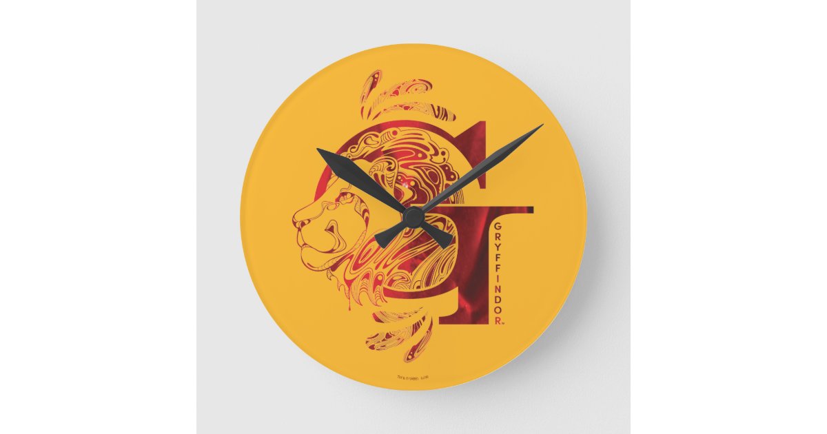 Harry Potter | Aguamenti GRYFFINDOR™ Graphic Round Clock | Zazzle