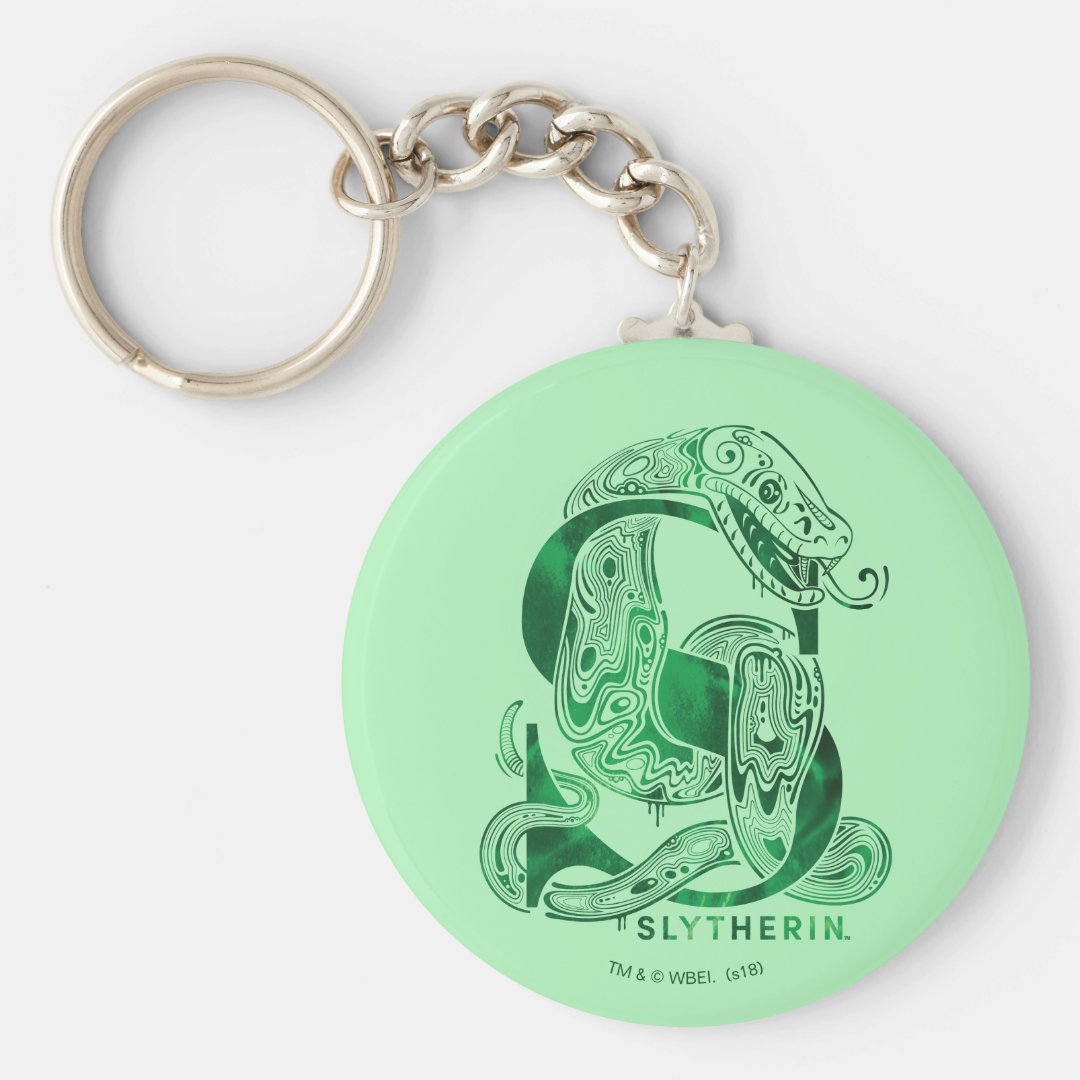 Harry Potter | Aguamenti SLYTHERIN™ Graphic Keychain | Zazzle