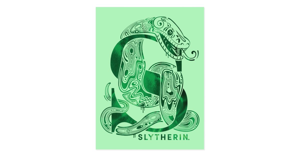 Harry Potter | Aguamenti SLYTHERIN™ Graphic Postcard | Zazzle.com