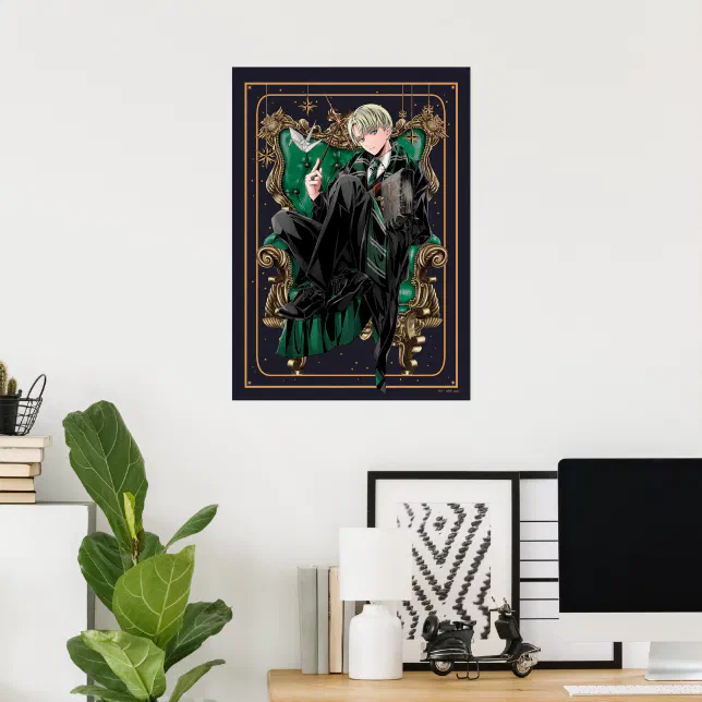 HARRY POTTER™ | Anime Draco Malfoy Seated Poster | Zazzle