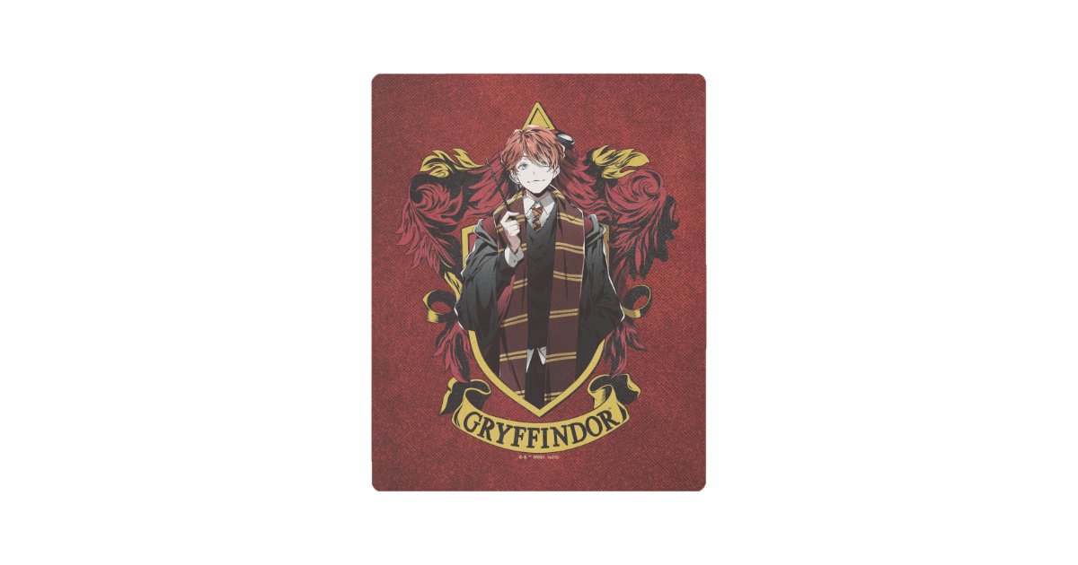 HARRY POTTER™ | Anime Ron Weasley House Crest Metal Print | Zazzle