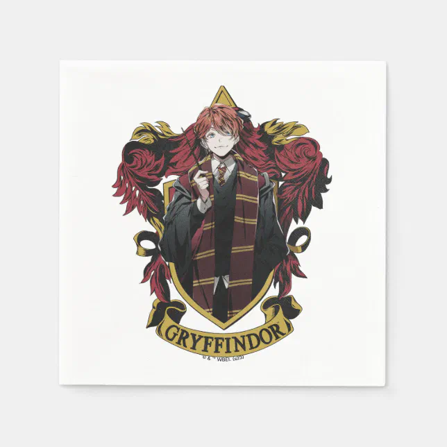 HARRY POTTER™ | Anime Ron Weasley House Crest Napkins | Zazzle