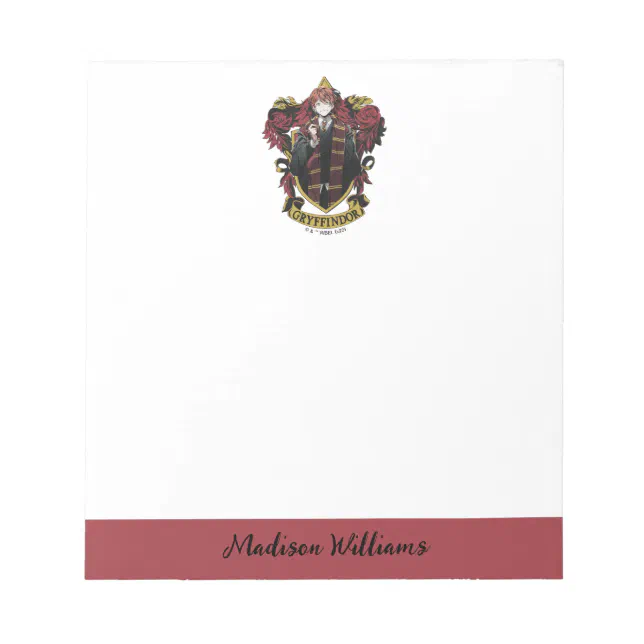 HARRY POTTER™ | Anime Ron Weasley House Crest Notepad | Zazzle