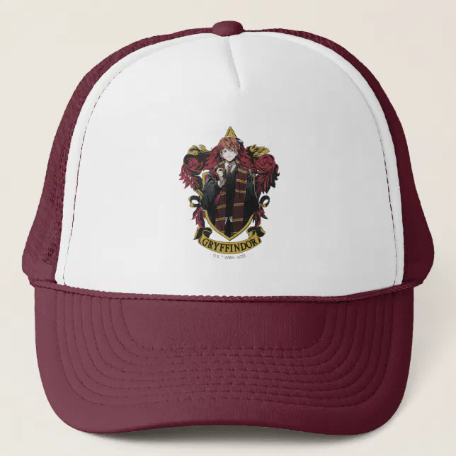 HARRY POTTER™ | Anime Ron Weasley House Crest Trucker Hat | Zazzle