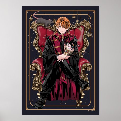 HARRY POTTER™ | Anime Ron Weasley Seated Poster | Zazzle
