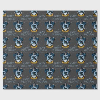 Harry Potter Birthday | Ravenclaw Chalkboard Wrapping Paper | Zazzle