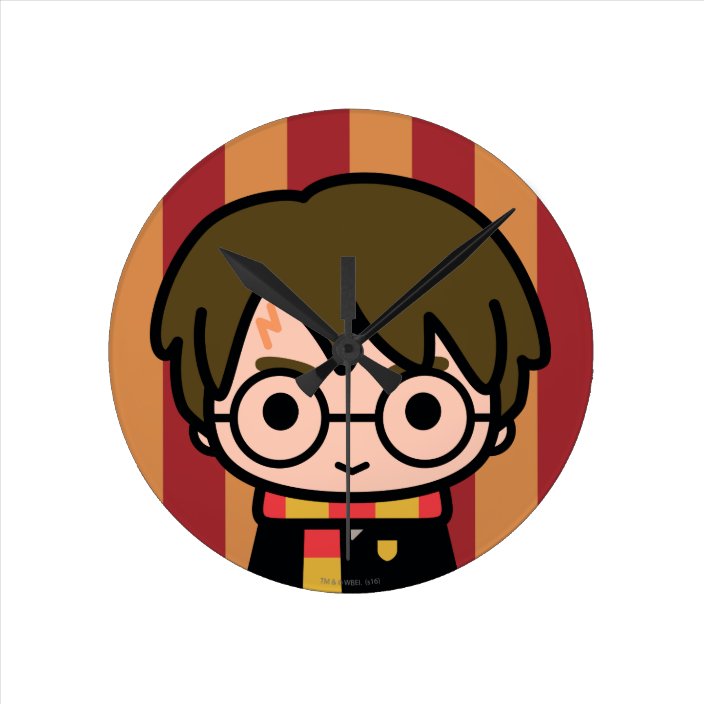 Harry Potter Cartoon Character Art Round Clock | Zazzle.com