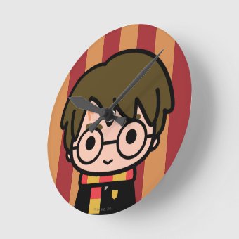 Harry Potter Cartoon Character Art Round Clock | Zazzle