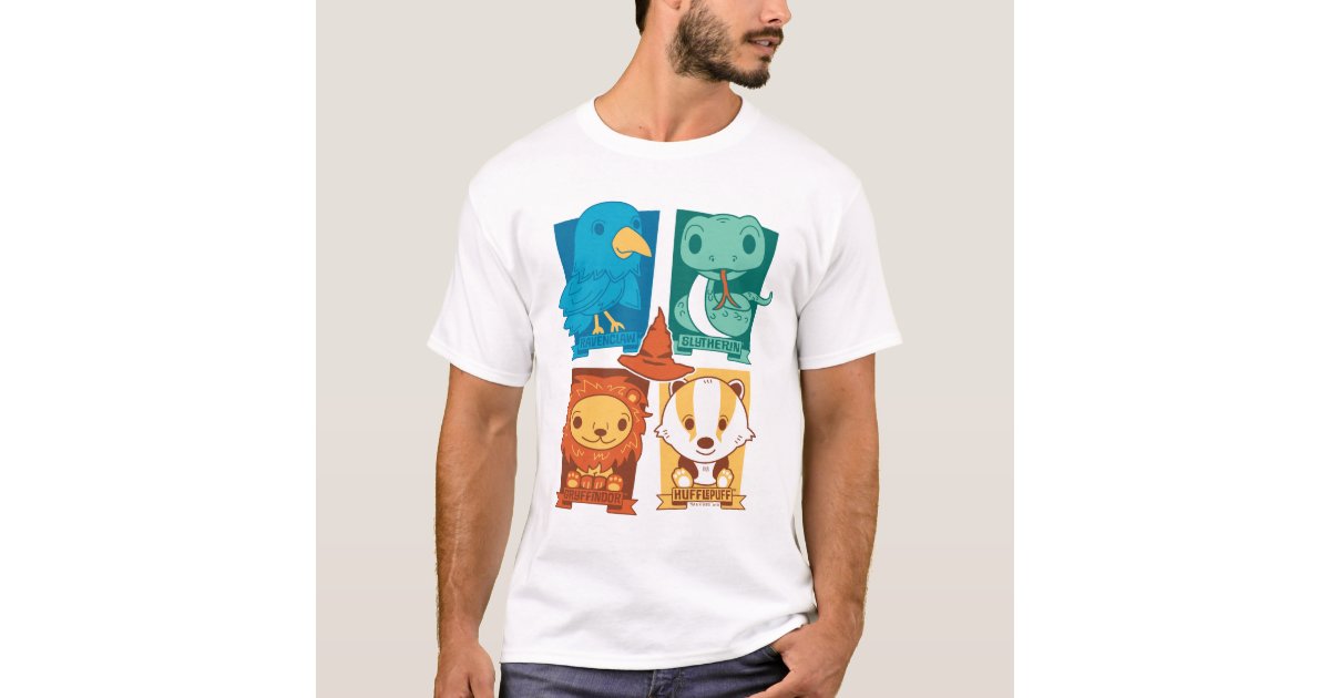 HARRY POTTER™ | CARTOON HOGWARTS™ HOUSES T-Shirt | Zazzle