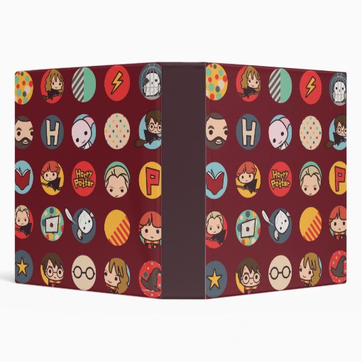 Harry Potter Cartoon Icons Pattern Binder | Zazzle