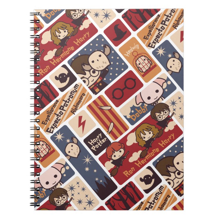 Harry Potter Cartoon Scenes Pattern Notebook | Zazzle