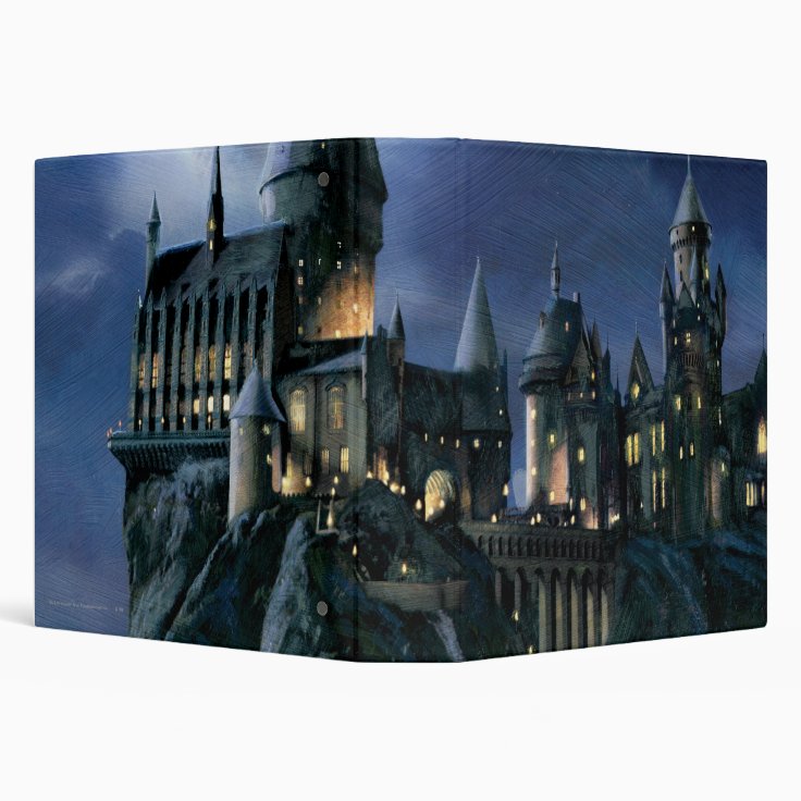 Harry Potter Castle | Moonlit Hogwarts Binder | Zazzle
