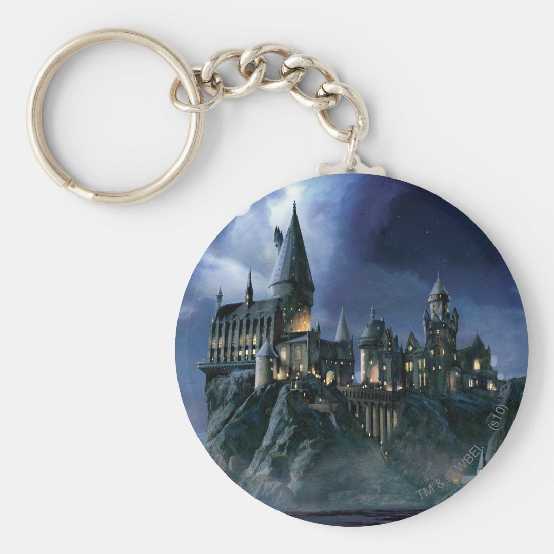 Harry Potter Castle | Moonlit Hogwarts Keychain | Zazzle
