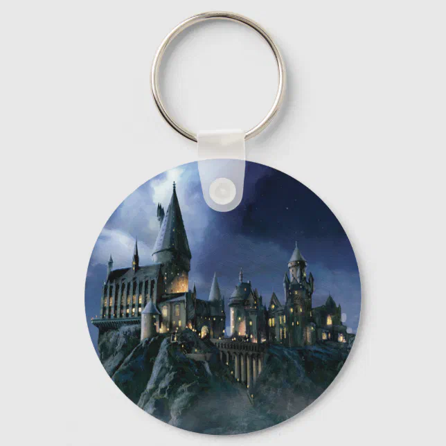 Harry Potter Castle | Moonlit Hogwarts Keychain | Zazzle